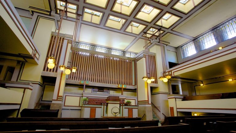 Frank Lloyd Wright’s Unity Temple Reopens | Pantheism.com